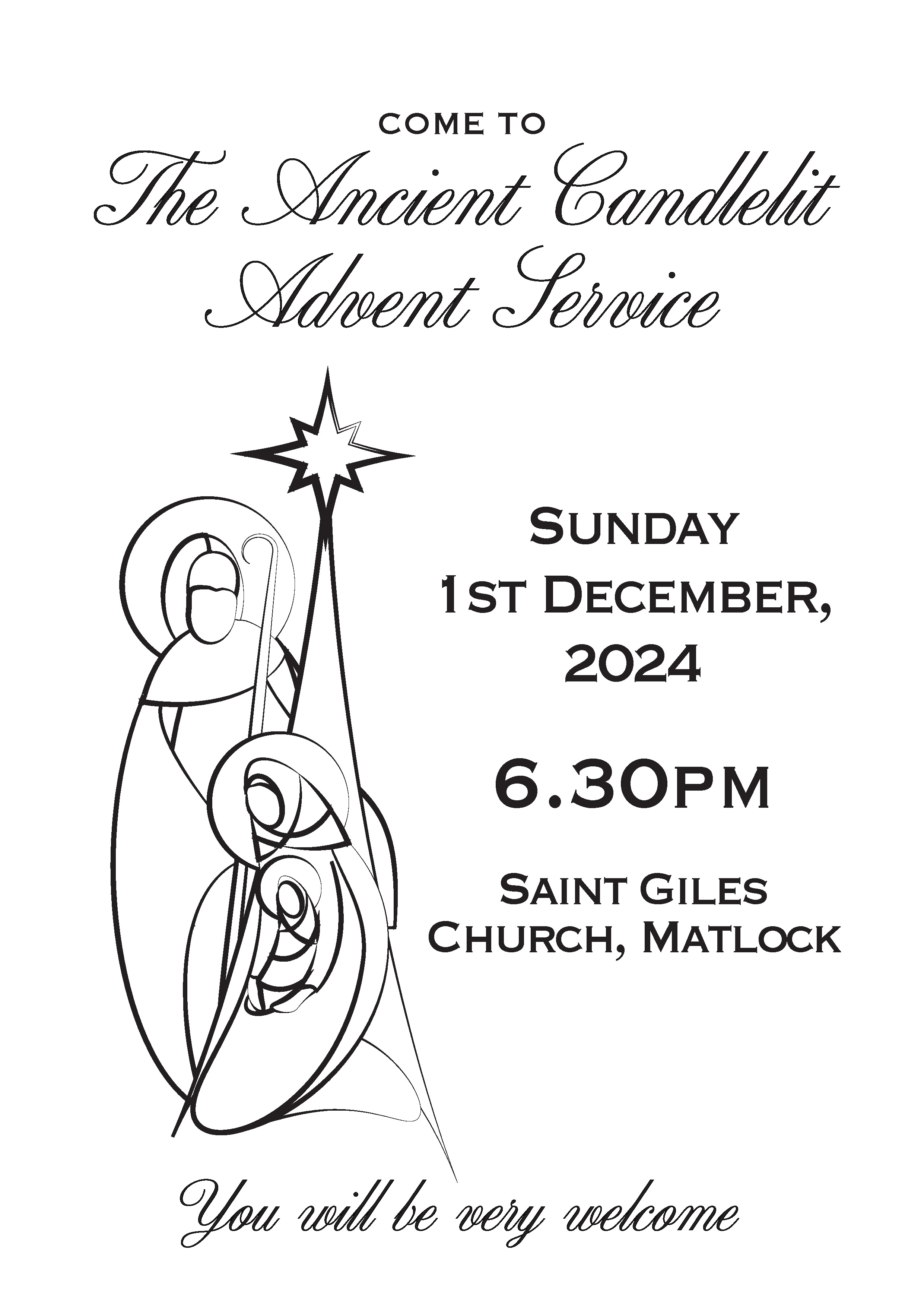 2024 Advent Service Poster – SAINT GILES CHURCH, MATLOCK
